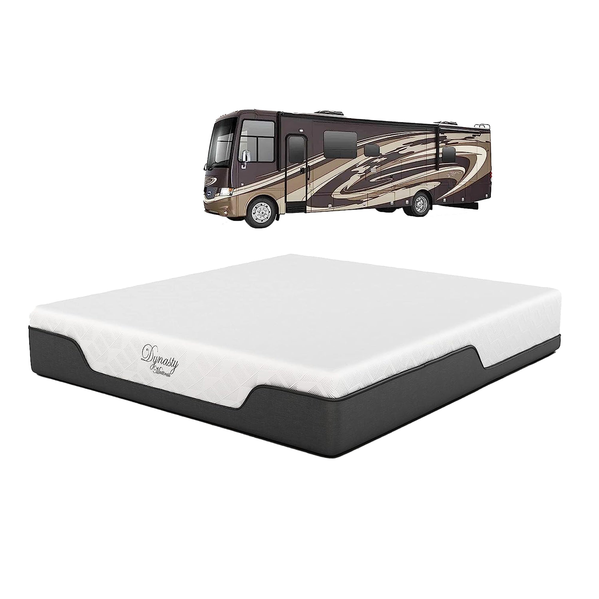 Dynasty 8 Inch CoolBreeze Gel Memory Foam RV Camper Mattress, RV King ...